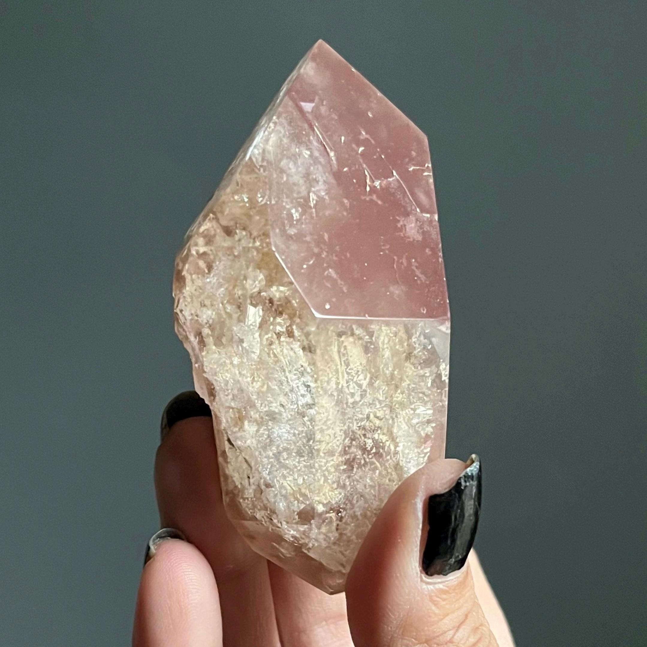 Pink Lithium Record Keeper | Rare Pink Phantom Elestial Quartz ...