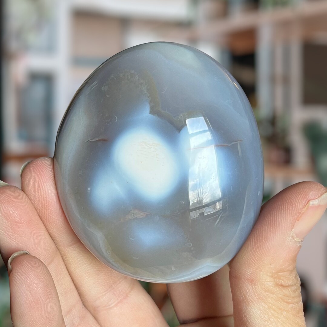 Large Orca Agate Palm Stone Orca Stone Ocean Agate Meditation Stone ...