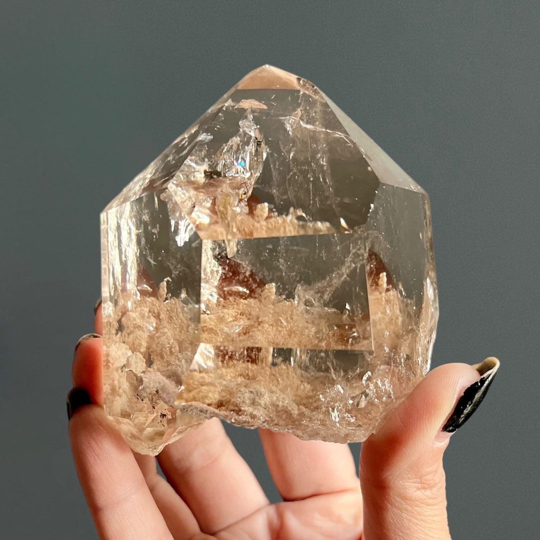 Pink Lithium Citrine Inclusion Quartz W/ Manifestations + Golden Rutile ...