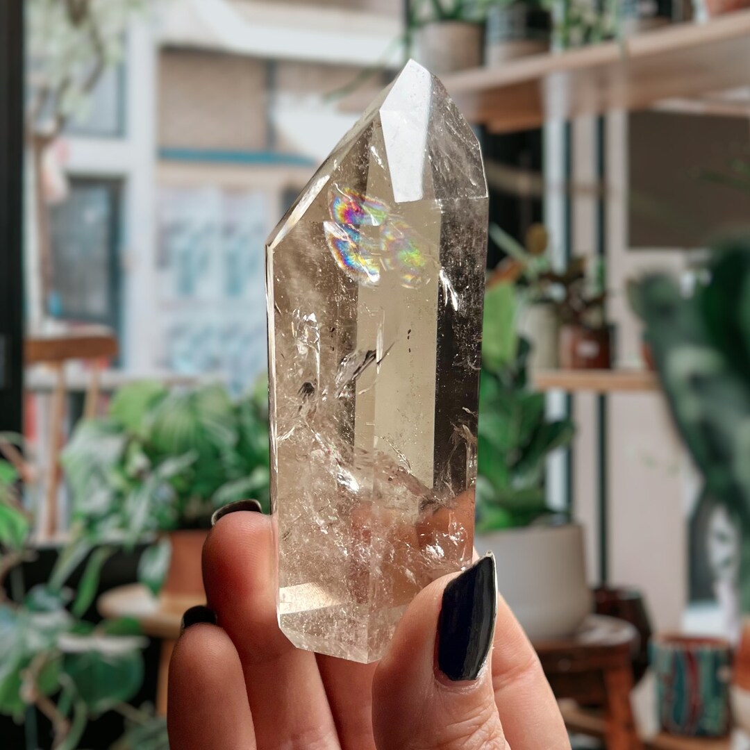 AAA Natural Citrine Crystal Point Champagne Citrine Silver Phantom ...