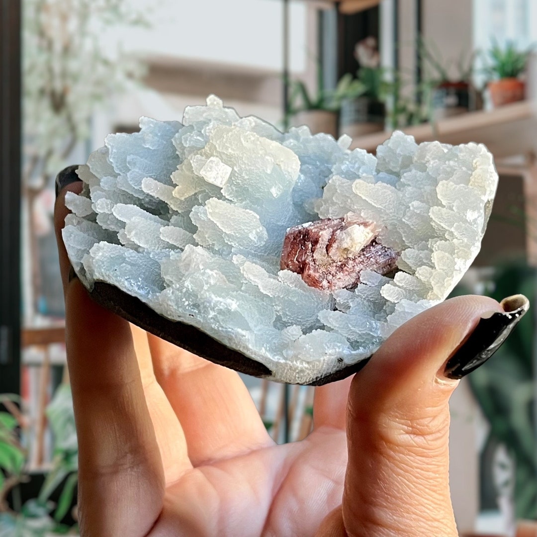 Wild + Rare Apophyllite Chalcedony Stalactite Crystal Cluster | Blue ...