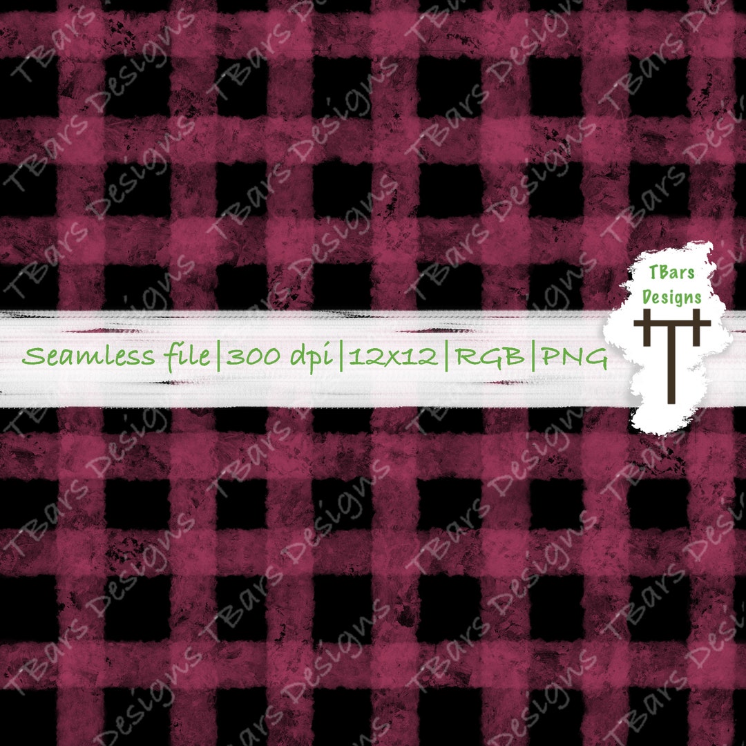 Pink Gingham, Pink and Black Gingham - Etsy