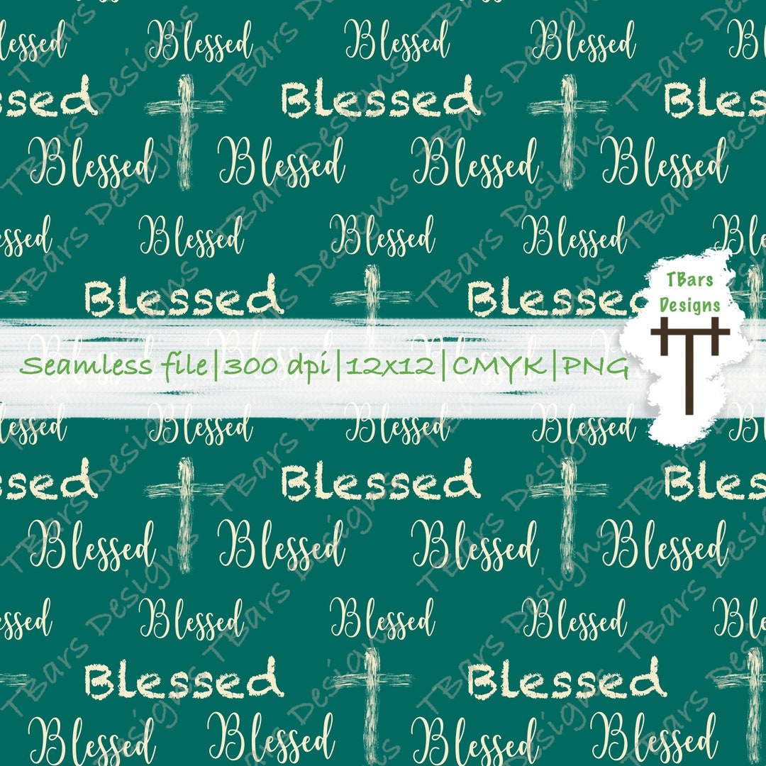 Cream Blessed on a Green Background Seamless, Cross Seamless, Religious ...