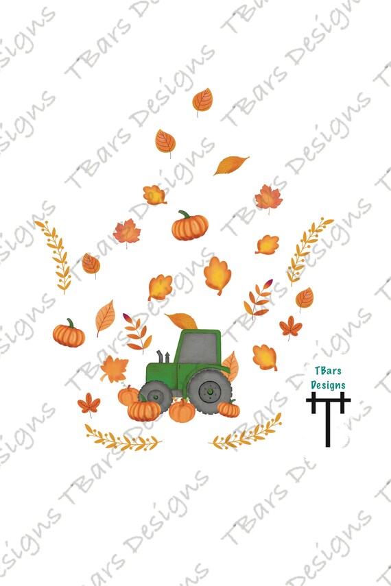 Fall Tractor Png Tractor Panel Design - Etsy