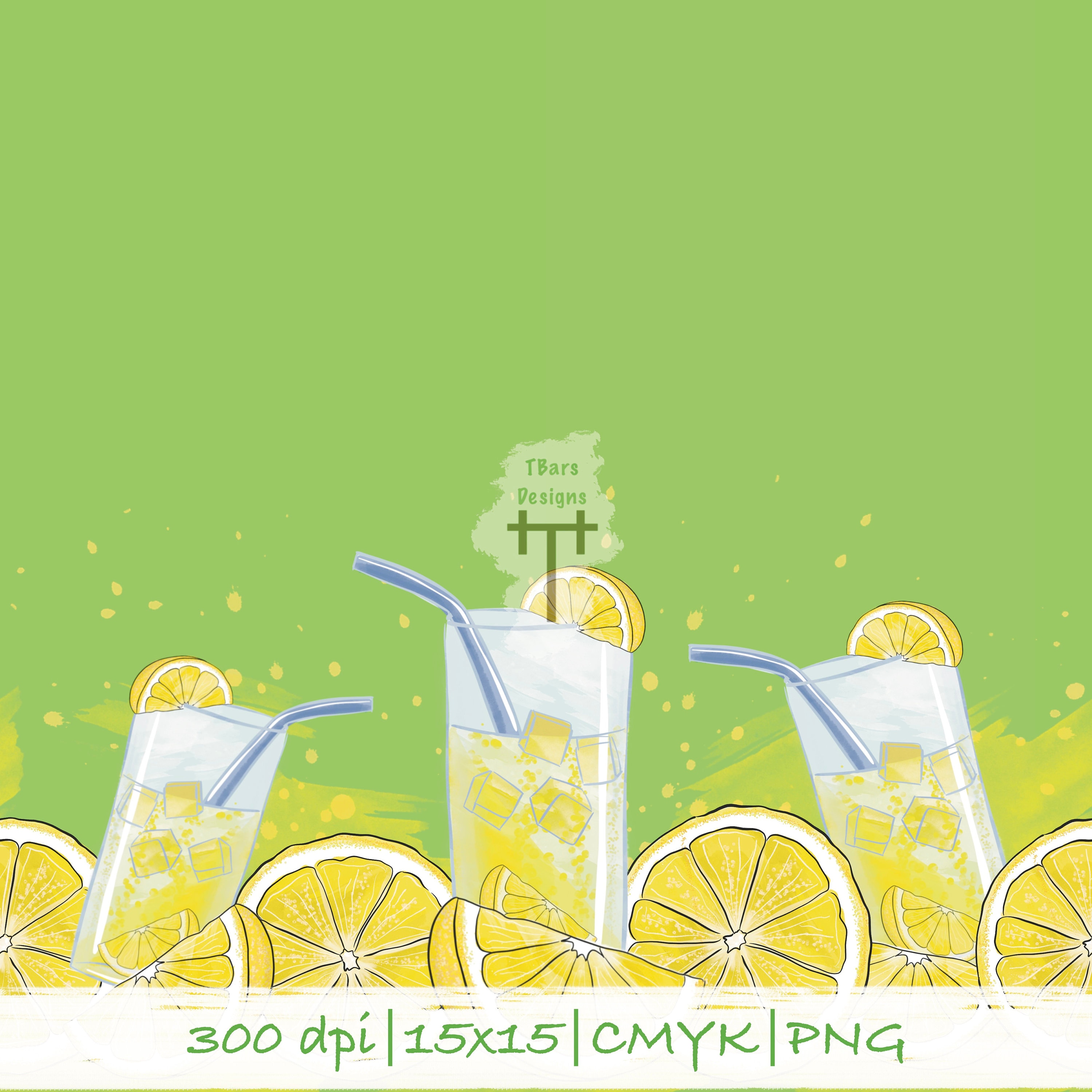 Summer Border Design, Lemonade Border, Fruit Border - Etsy