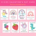 Printable Rainbow Valentine's Day Cards, Classroom Valentine's Day ...