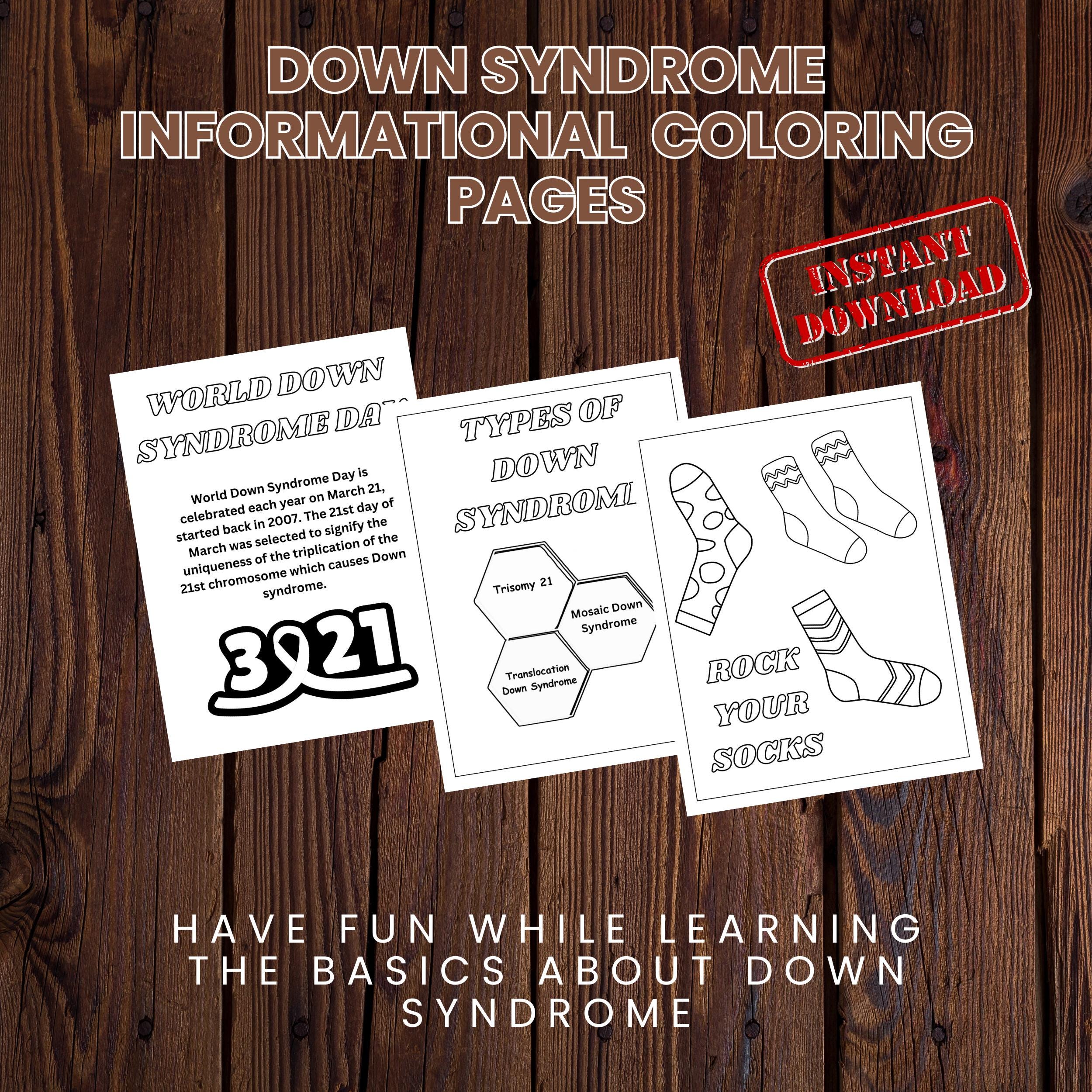 Down Syndrome Information Coloring Pages, Down Syndrome Coloring Book ...