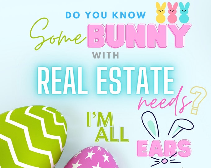 Realtor Easter Pop by Tags Editable Template Digital Download Real ...