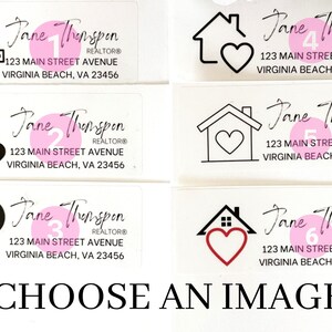 Realtor House Custom Return Address Mailing Labels Clear Matte Labels ...