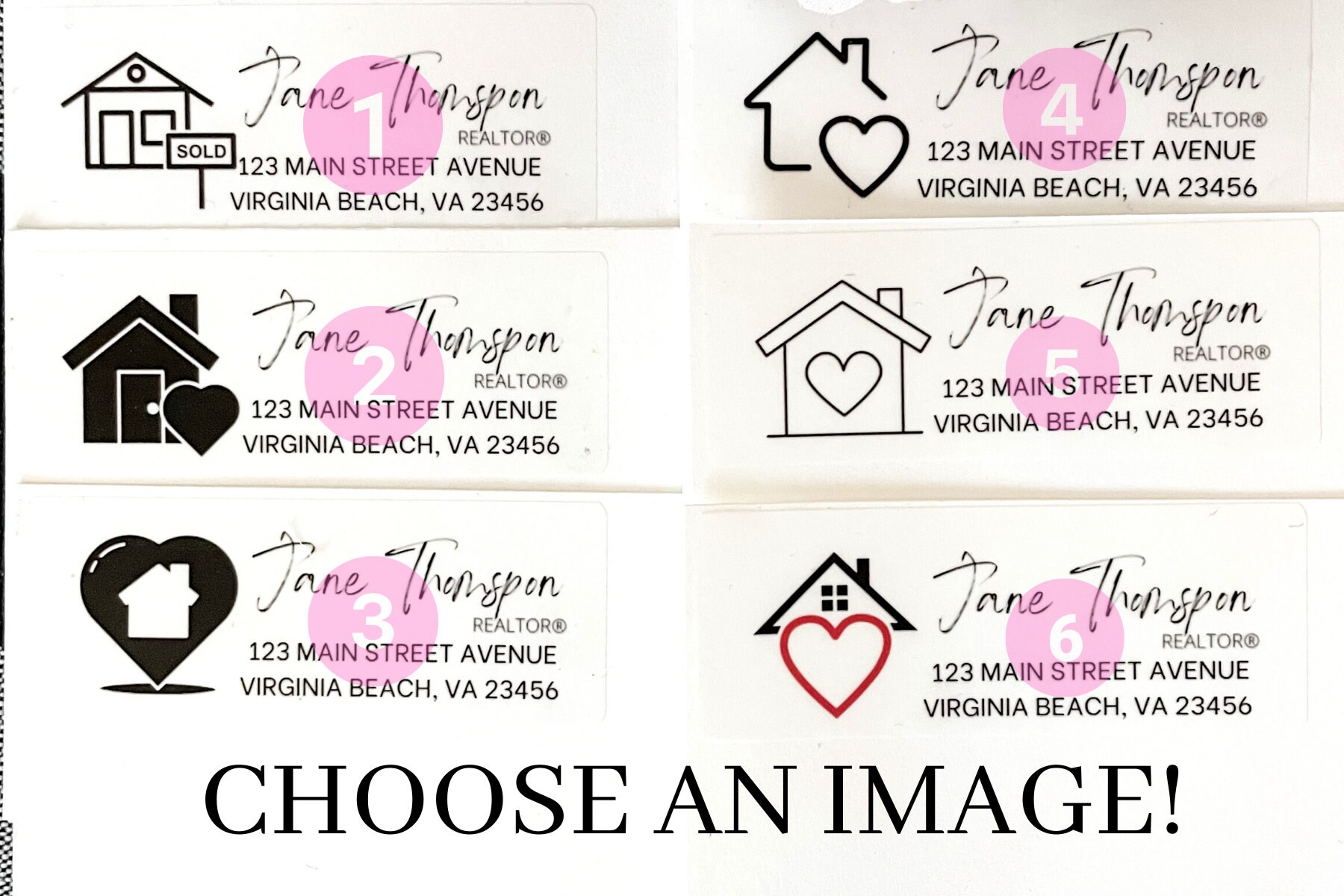 Realtor House Custom Return Address Mailing Labels Clear - Etsy