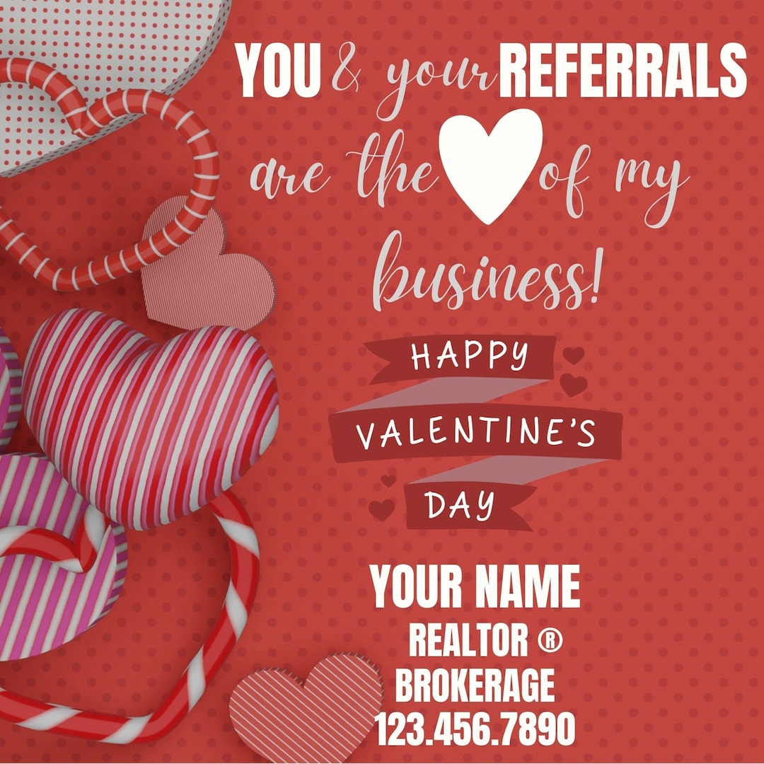 Realtor Valentines Day Pop by Tags - Editable Template - Digital ...