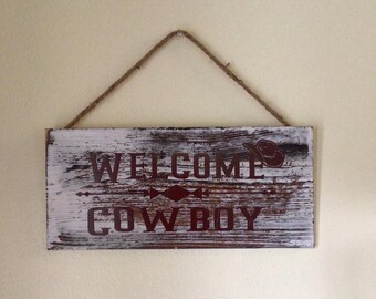 Cowboy Welcome Sign - Etsy