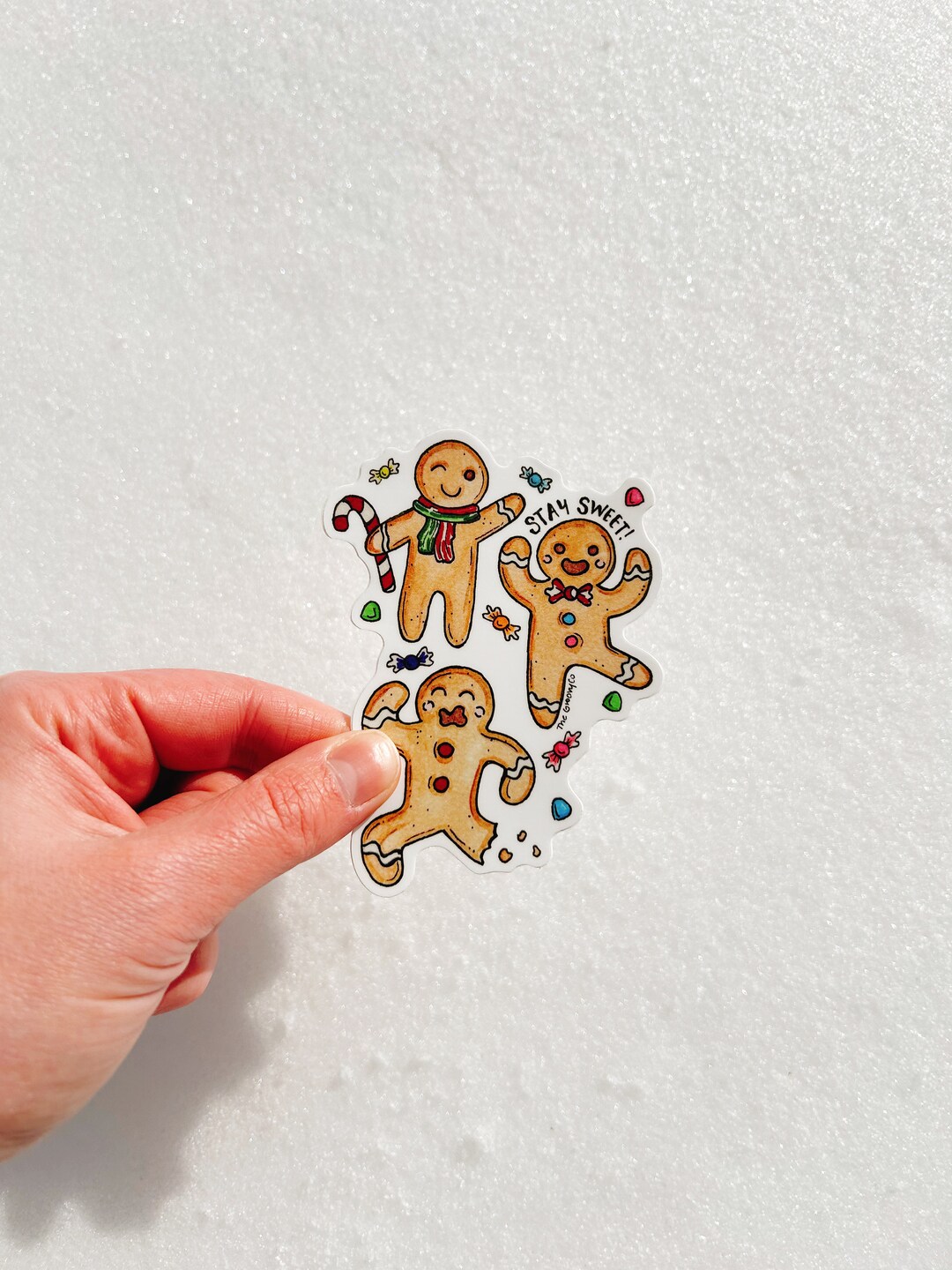 Christmas Gingerbread Sticker - Etsy