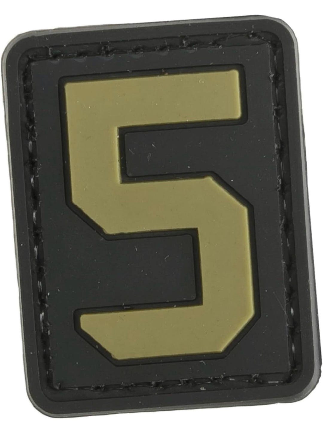 Patchmate Tactical PVC Rubber Letter Patch - Number ‘5’ #5 - 1.3x1 Inch ...