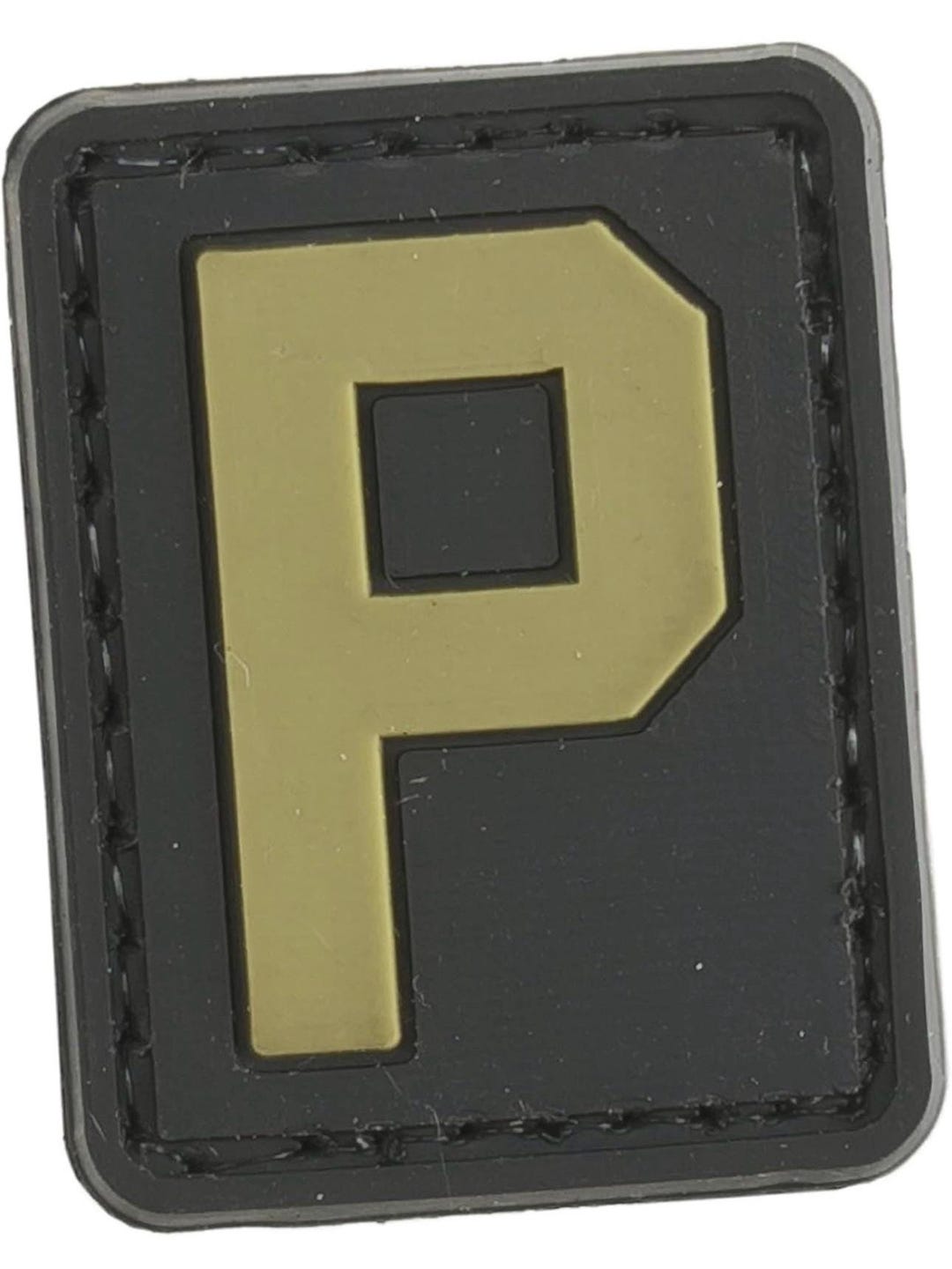 Patchmate Tactical PVC Rubber Letter Patch - Letter ‘P’ - 1.3x1 Inch ...