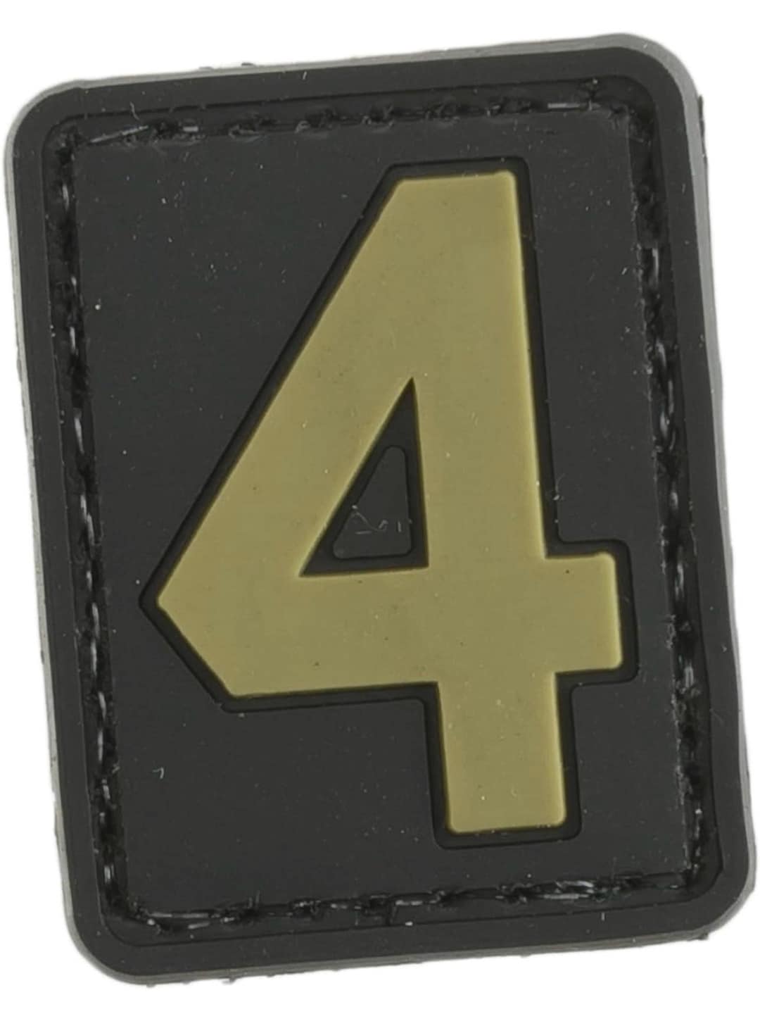 Patchmate Tactical PVC Rubber Letter Patch - Number ‘4’ #4 - 1.3x1 Inch ...
