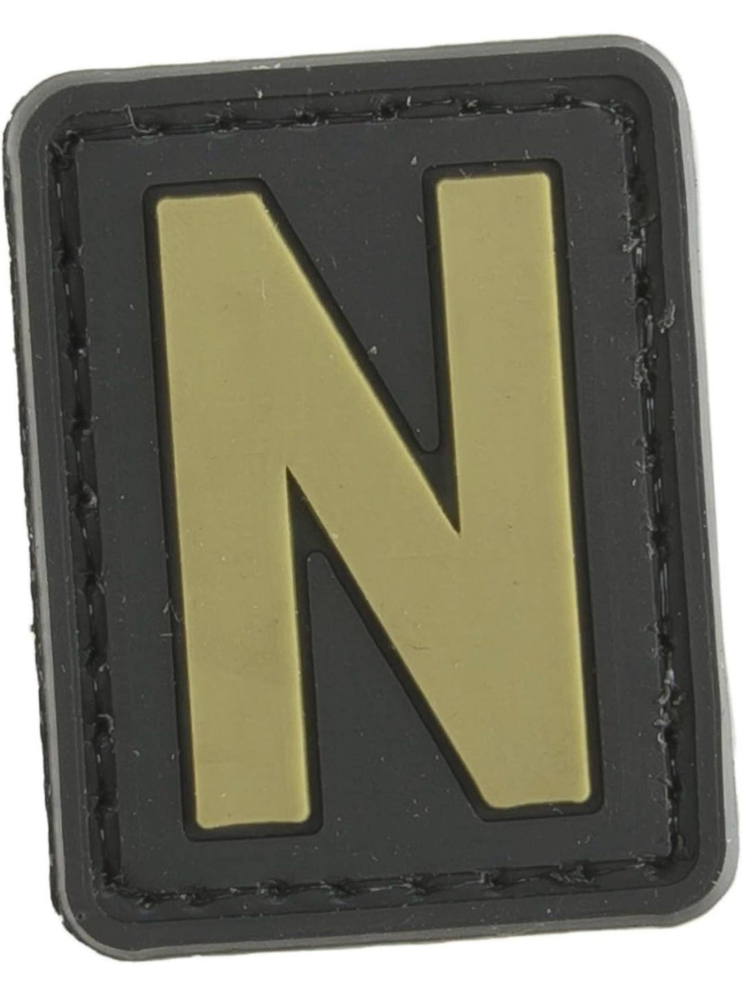 Patchmate Tactical PVC Rubber Letter Patch - Letter ‘N’ - 1.3x1 Inch ...