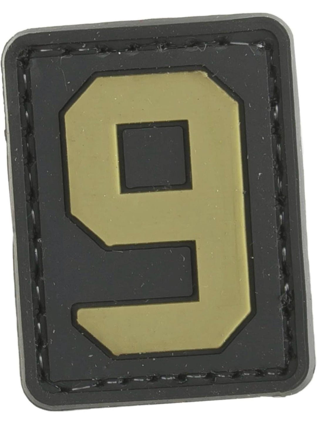 Patchmate Tactical PVC Rubber Letter Patch - Number ‘9’ #9 - 1.3x1 Inch ...