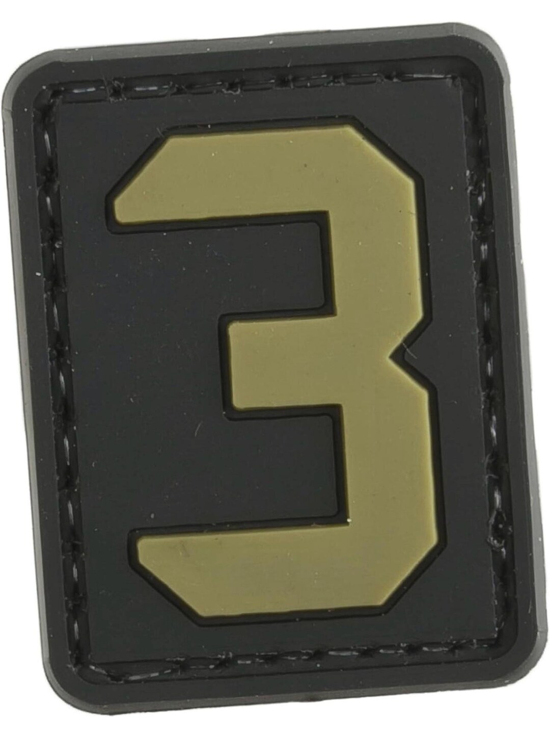 Patchmate Tactical PVC Rubber Letter Patch Number 3 3 1.3x1 Inch ...