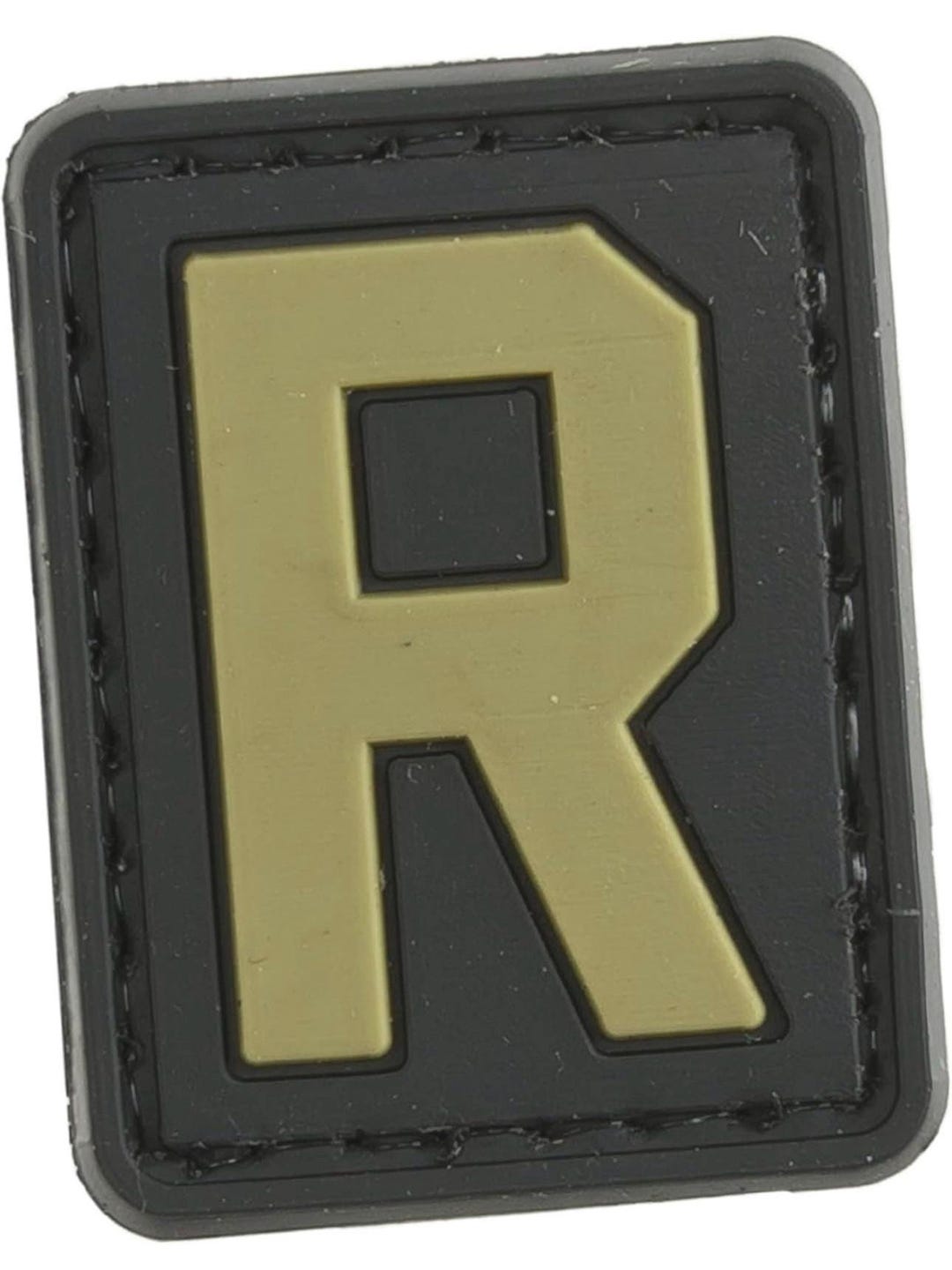 Patchmate Tactical PVC Rubber Letter Patch Letter R 1.3x1 Inch Tactical ...