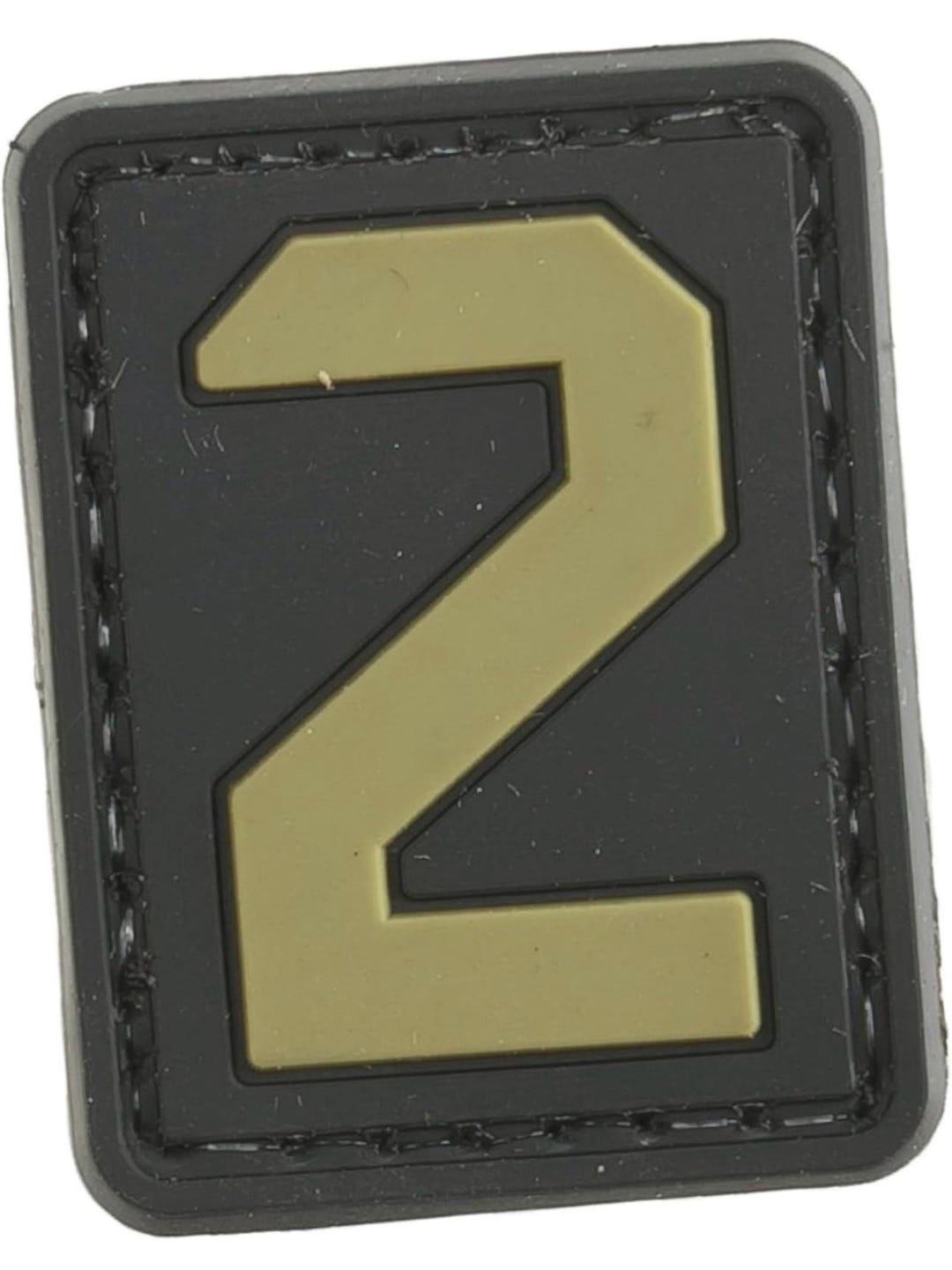 Patchmate Tactical PVC Rubber Letter Patch - Number ‘2’ #2 - 1.3x1 Inch ...