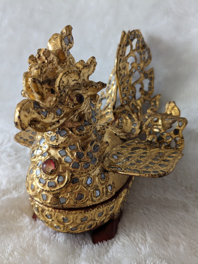 Burmese Hintha Bird-shaped Betel Gold Lacquered Box - Etsy