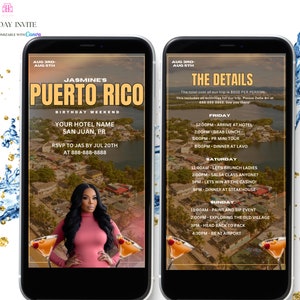 Birthday Itenary Template Puerto Rico - Etsy