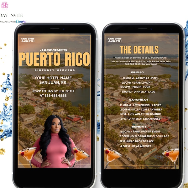 Puerto Rico Digital Itinerary - Etsy