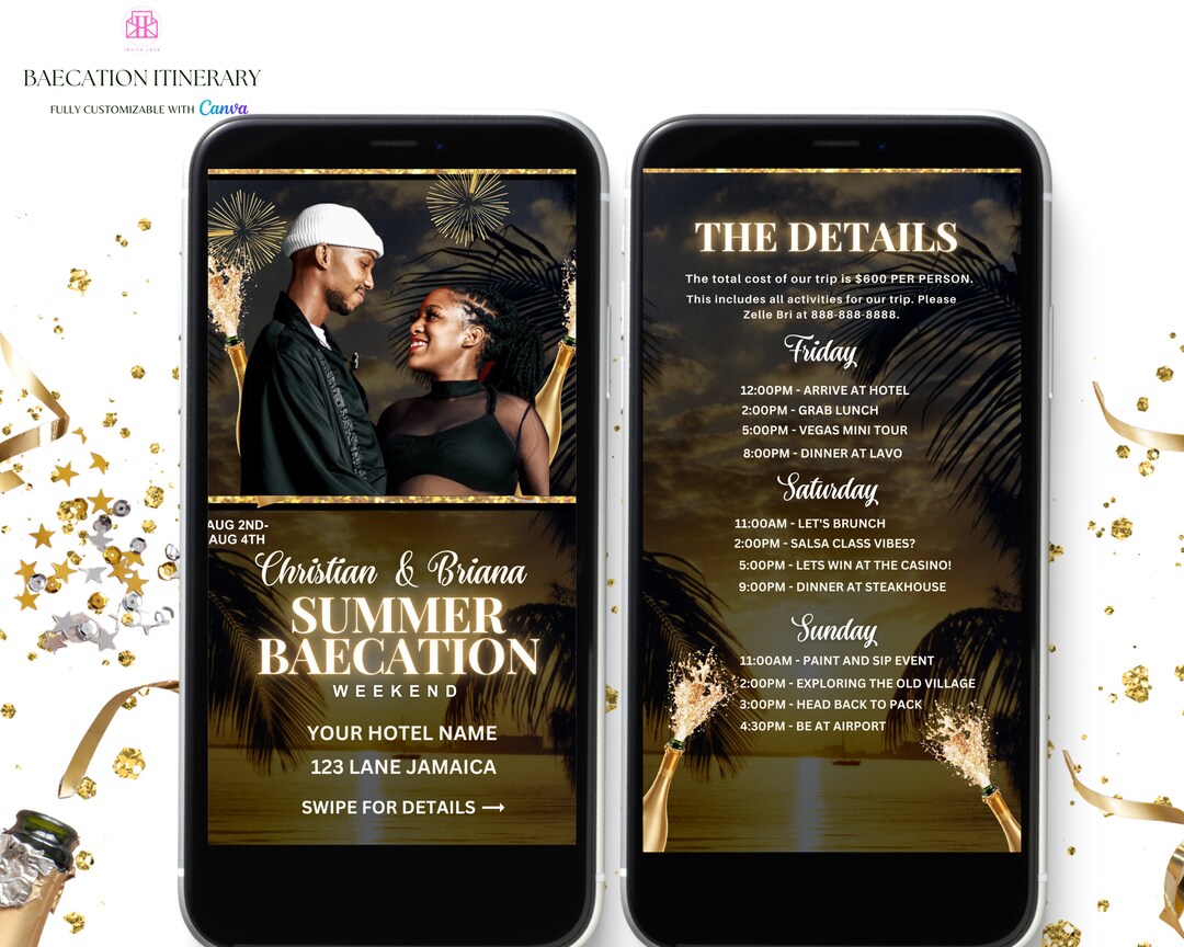 Summer Baecation Weekend Itinerary, Fireworks Digital Baecation Couples ...