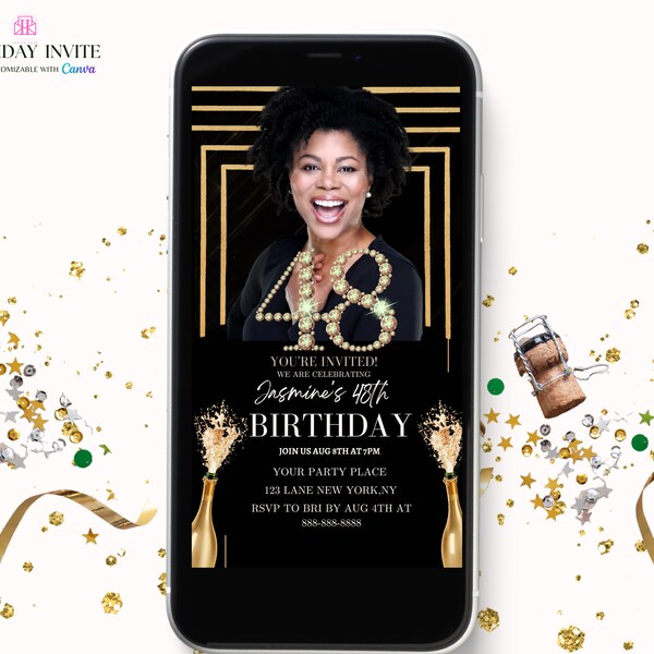 48th Birthday Invite - Etsy