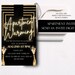 Black and Gold Apartment Warming Invitation, Digital New House Invite ...
