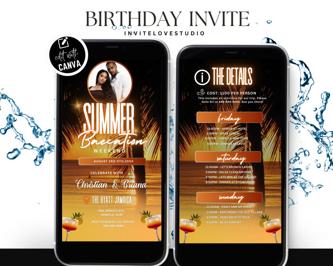 Summer Baecation Weekend Itinerary, Digital Baecation Couples Trip ...