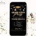 Black and Gold Apartment Warming Invitation, Digital New House Invite ...