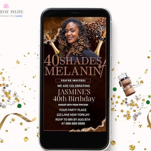 40 Shades of Melanin Birthday Menu - Etsy