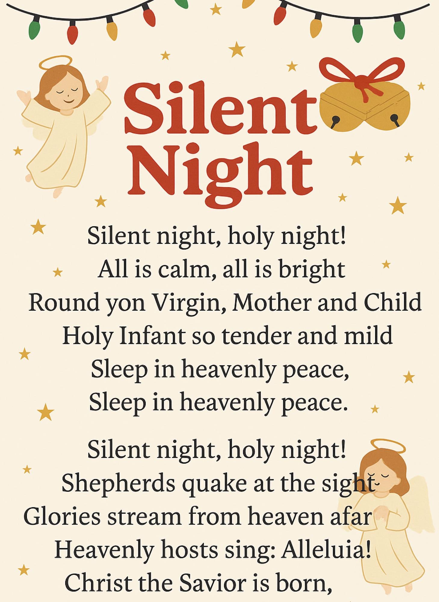 Printable Christmas Carol Songbook for Kids (digital Download), 8.5"x11 ...