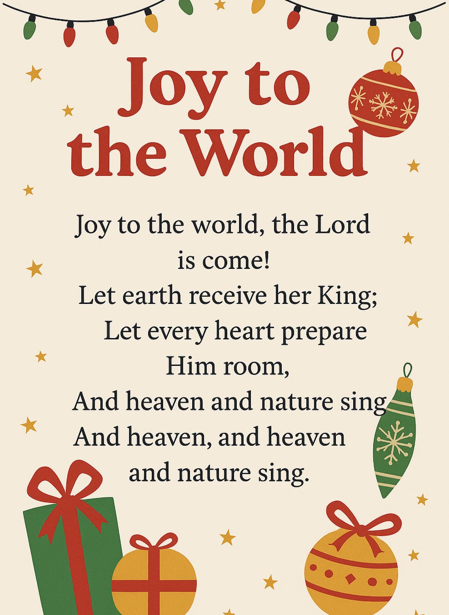 Printable Christmas Carol Songbook for Kids (digital Download), 8.5"x11 ...