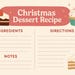 Christmas Recipe Card Bundle – Holiday Cookie Exchange, Desserts (PDF ...
