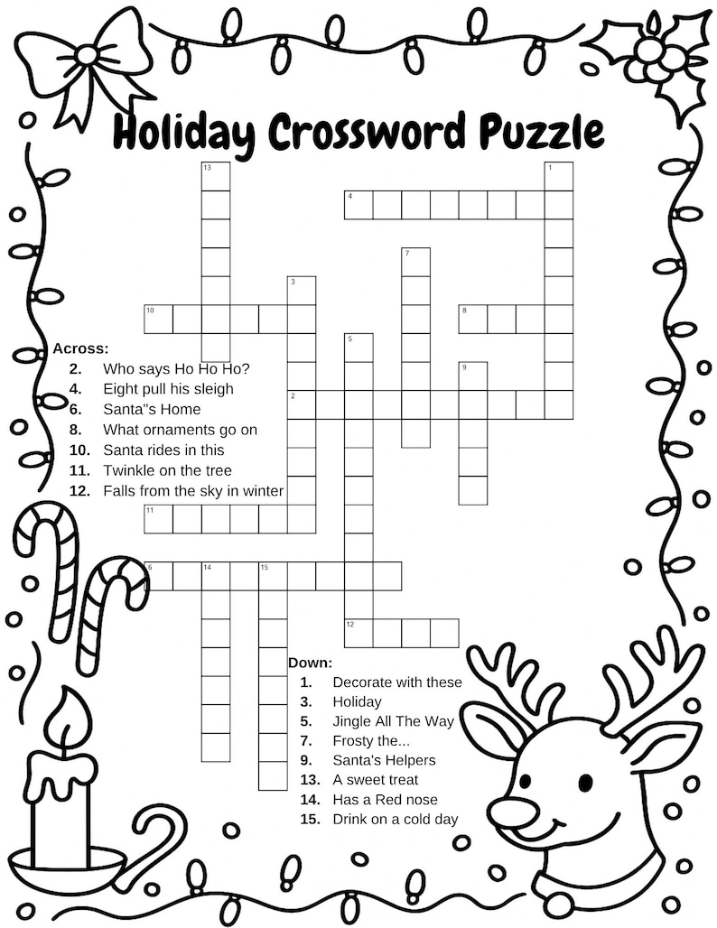 Christmas Puzzle Bundle | Holiday Word Search & Crossword (PDF Download ...