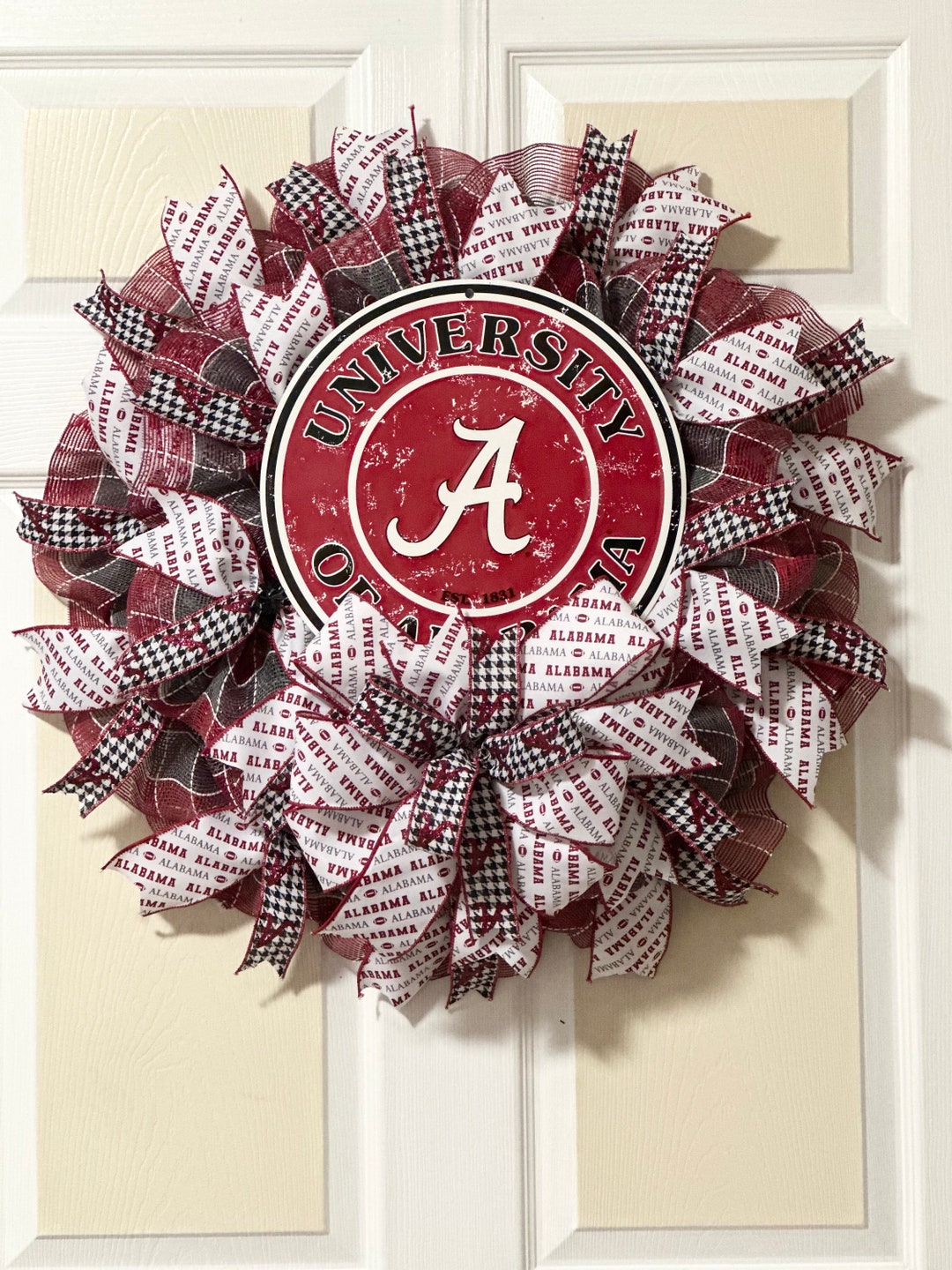 University of Alabama Wreath, Football Wreath, Alabama Decor, College ...