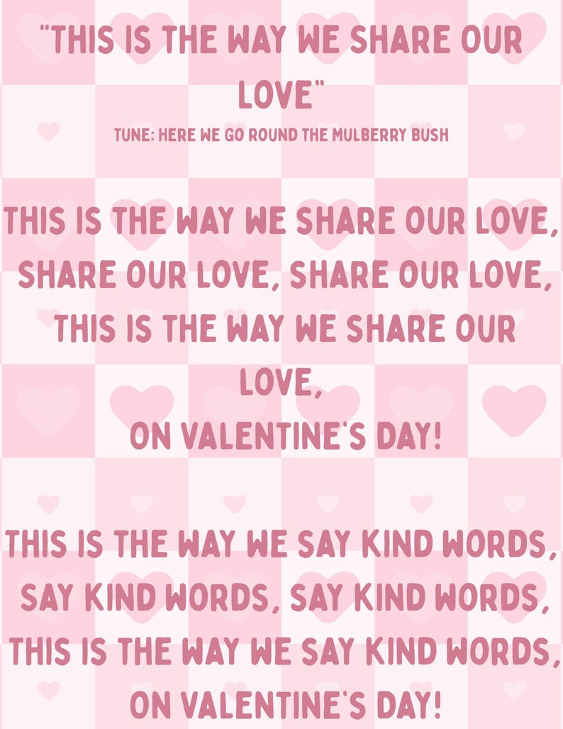 Printable Valentine Songs for Kids | 10 Valentine Song Lyrics ...