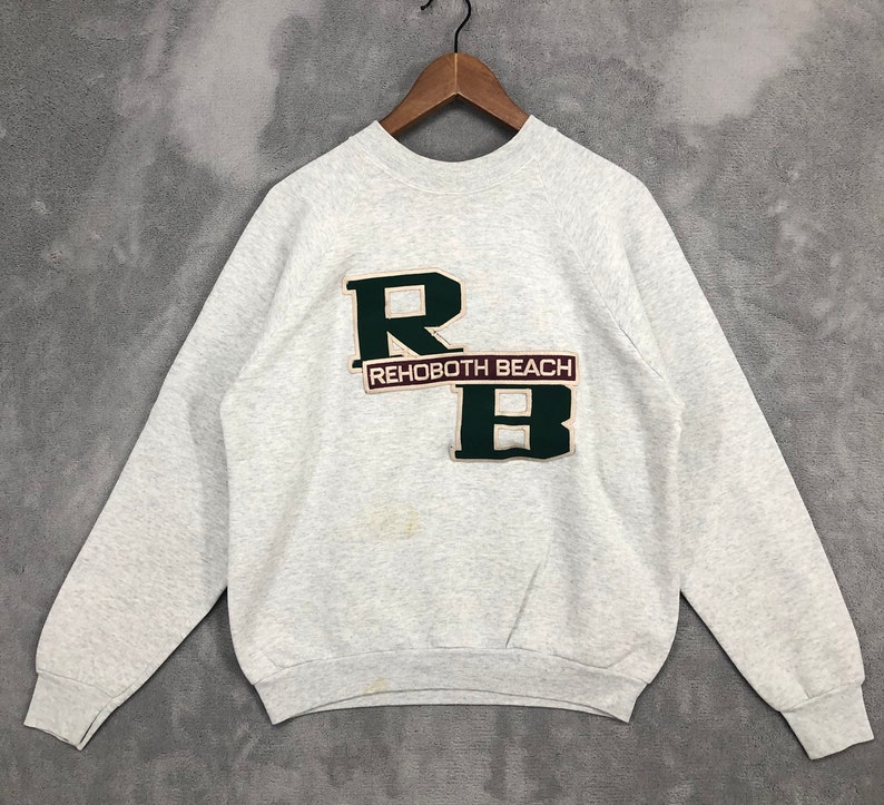 Vintage 90s Rehoboth Beach Sweatshirt: Embroidered Logo, Made in USA ...