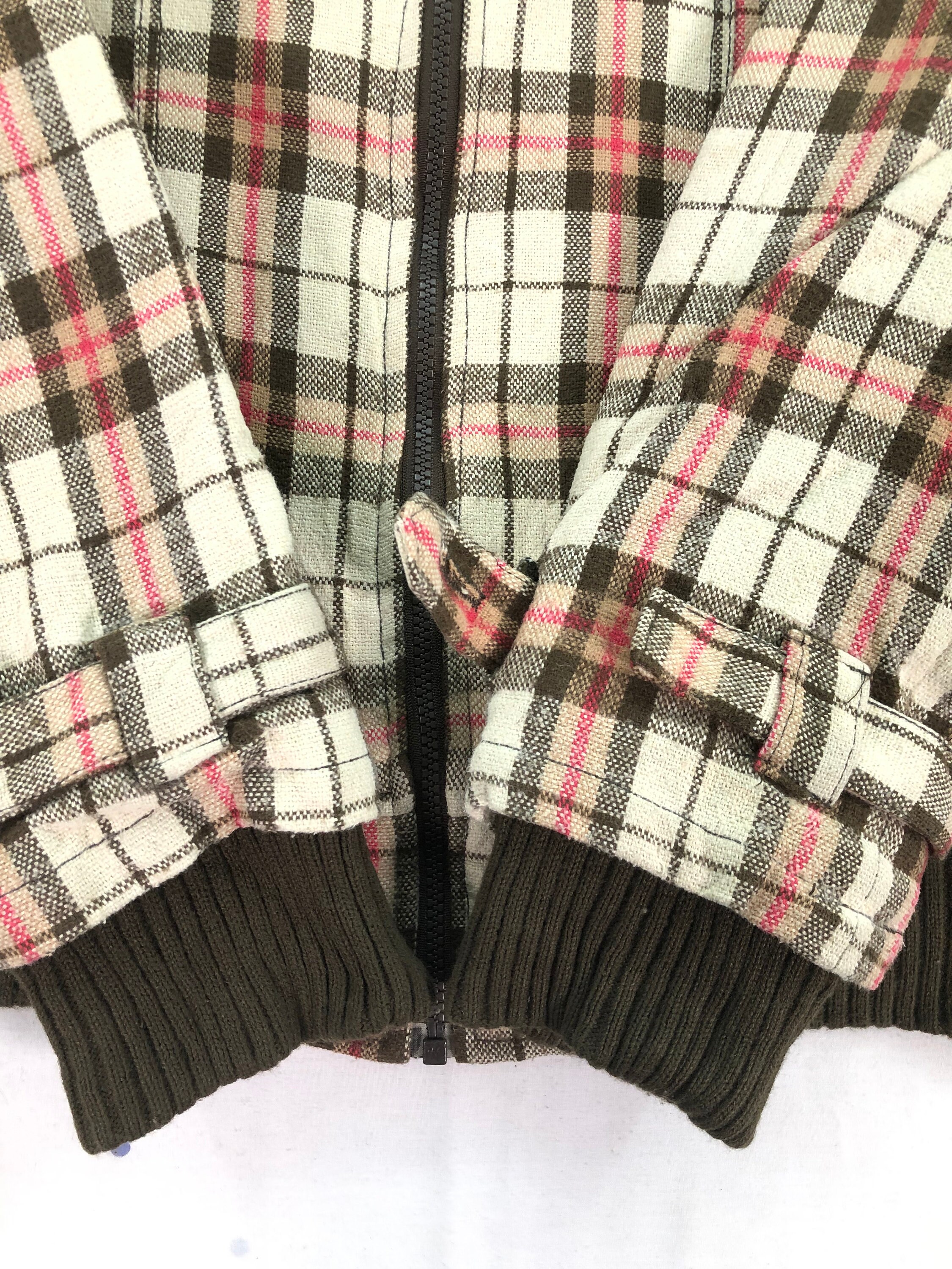 Japanese Brand Colza Tartan Checked Zipper Women Jacket Medium Outdoor ...