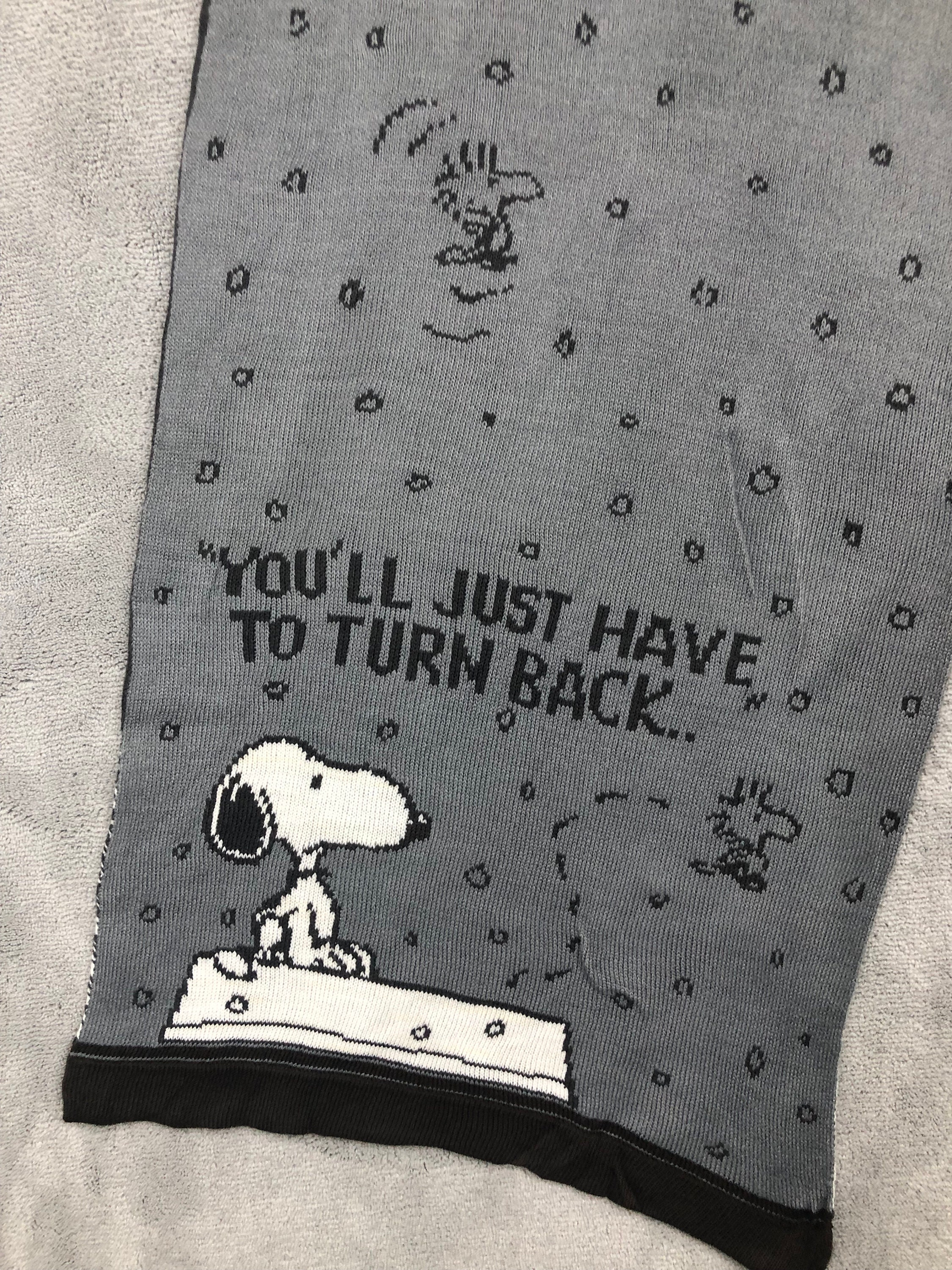 Vintage Snoopy Peanuts Wool Muffler Scarf Cartoon Scarf Neck Warmer ...