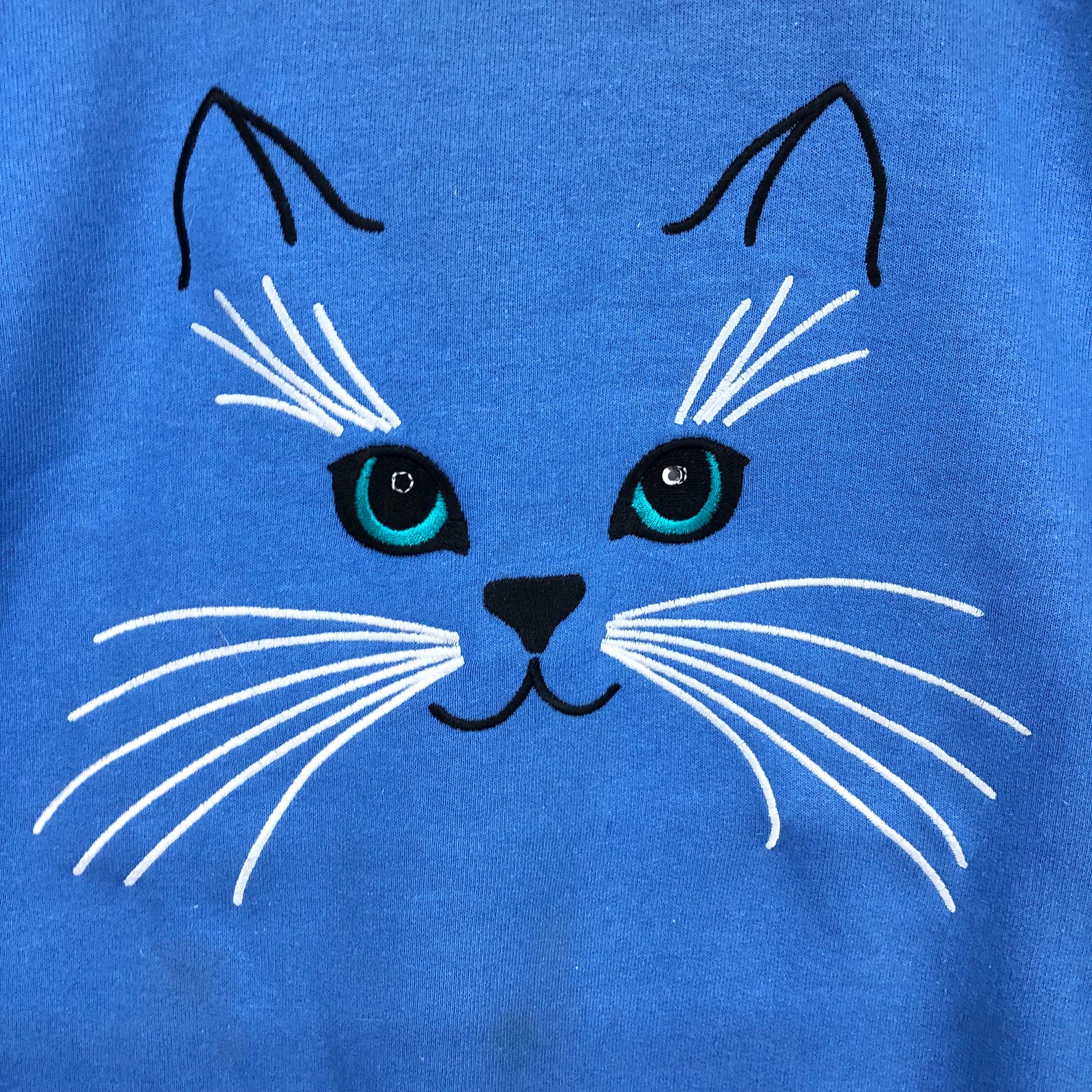 Vintage Morning Sun Cat Embroidery Sweatshirt Cat Crewneck Cat Sweater ...