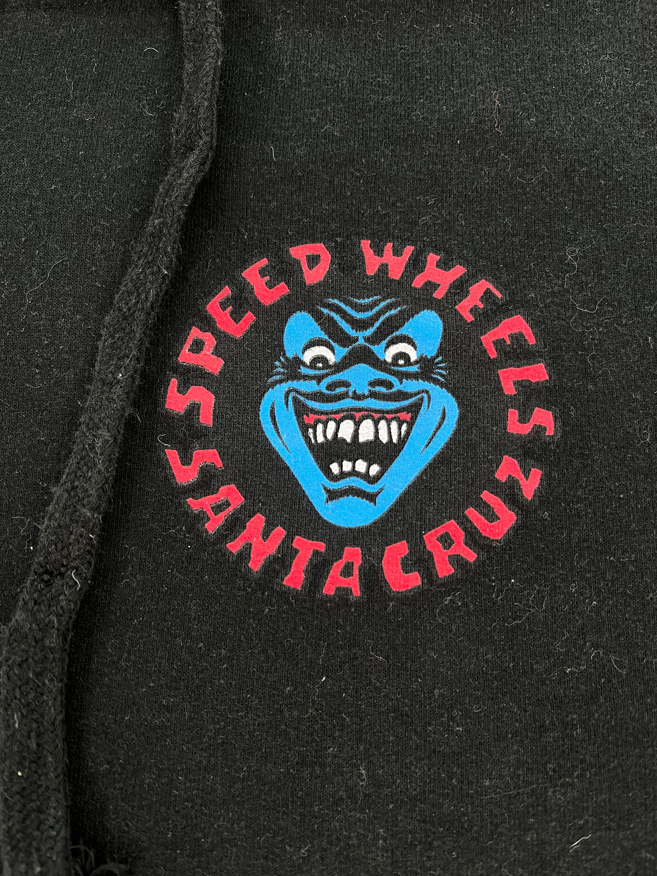 Vintage Santa Cruz Speed Wheels Skateboard Hoodie Sweatshirt Black ...