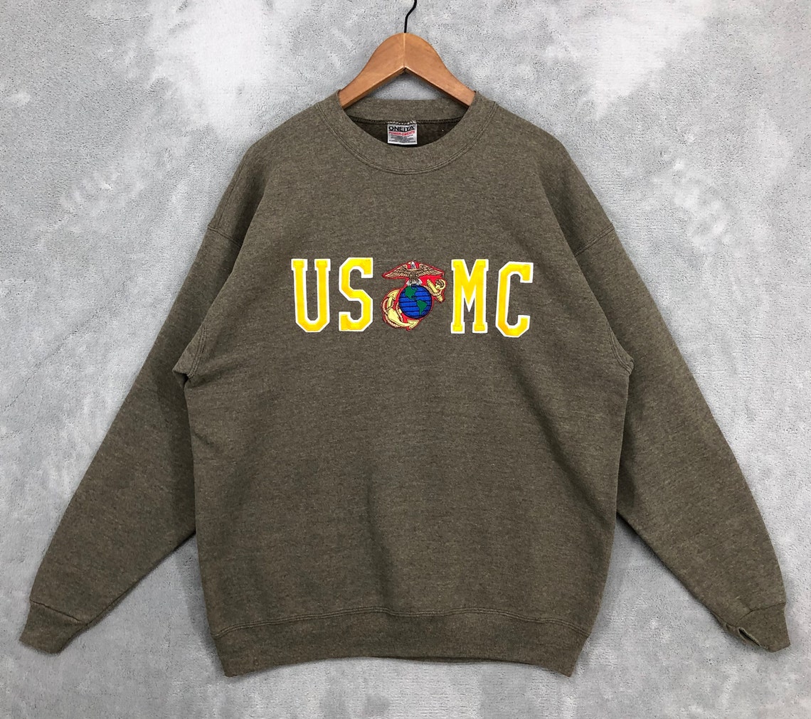 Vintage Usmc Sweatshirt Us Marine Crops Sweater Crewneck Usmc ...