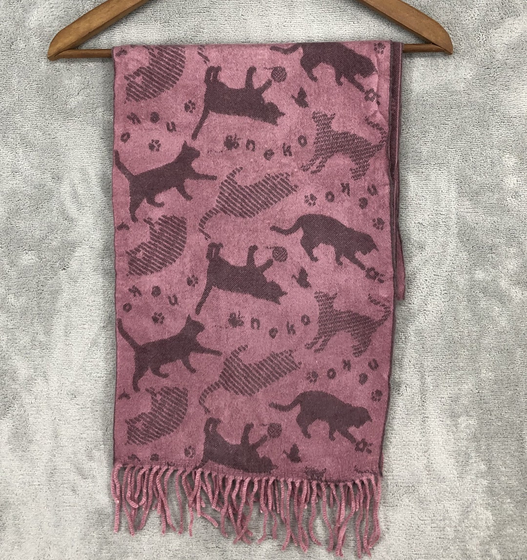 Cat Print Scarf Muffler Cat Graphic Neck Scarf Neck Warmer Japan ...