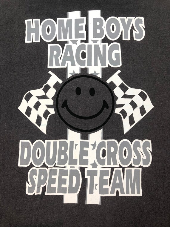 Vintage Home Boys Racing Smiley Logo Hoodie Shirt Fad… - Gem