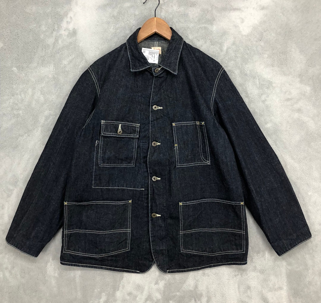 Vintage Edwin Denim Jacket Workwear Jean Jacket Chore Blue Denim ...