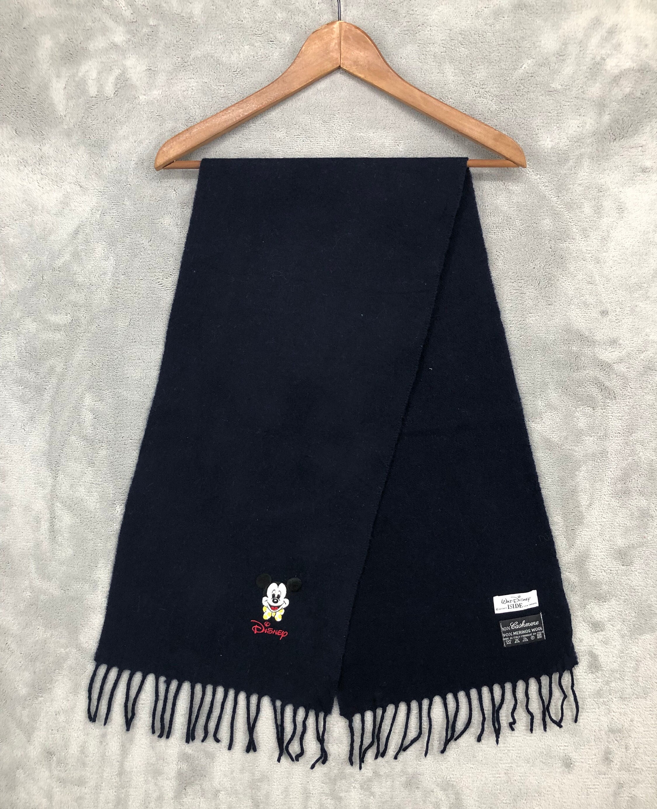 Disney Mickey Mouse Blue Wool Muffler Scarf Cartoon Scarves Mickey Neck ...